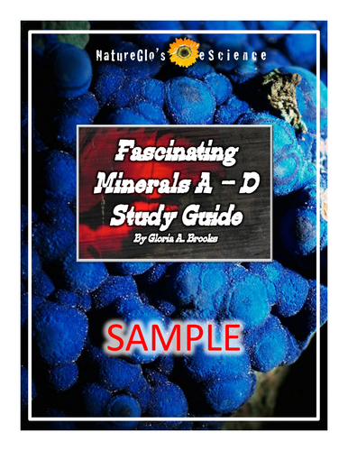 FREE SAMPLE! Rocks & Minerals A - Z Series: Minerals A - D Unit Study ...