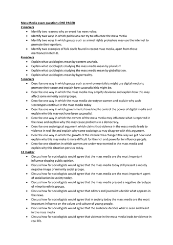 AQA GCSE Sociology revision | Teaching Resources AQA GCSE Sociology revision | Teaching Resources