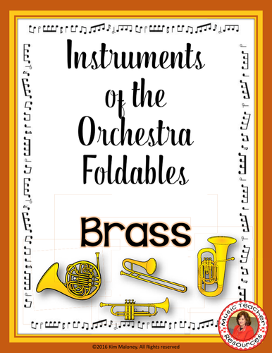 Instruments of the Orchestra Foldables: BRASS | Teaching Resources