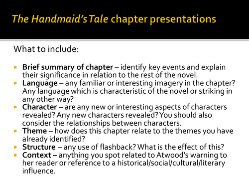 New The Handmaid's Tale A Level English Literature full scheme of work ...
