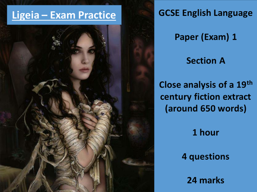 (Ligeia) Edexcel English Language GCSE - Unseen 19th Century Extract ...