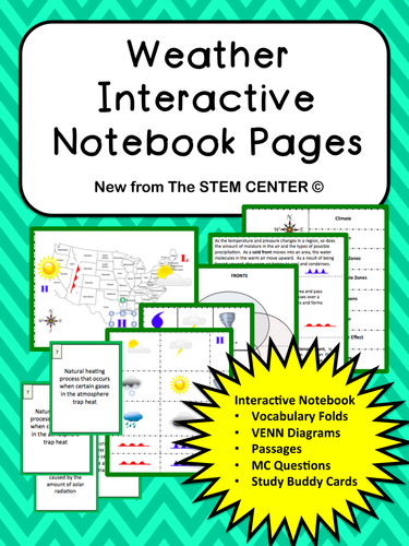 Weather Interactive Notebook | Teaching Resources