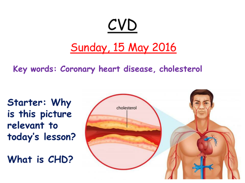 CHD/ CVD Lesson for new AQA GCSE | Teaching Resources