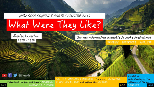 Teachers' Complete GCSE Poetry Bundle, Edexcel Conflict Cluster '17 ... Teachers' Complete GCSE Poetry Bundle, Edexcel Conflict Cluster '17 ...
