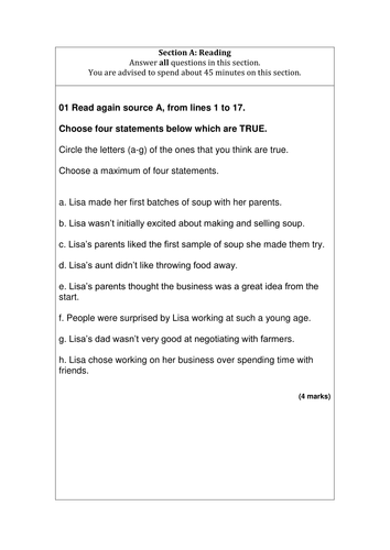 Year 8 English Exam Papers 1 & 2 | Teaching Resources