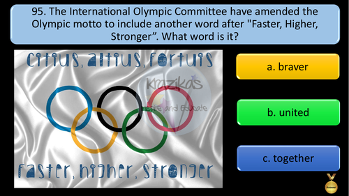 Olympic Games Quiz | Teaching Resources
