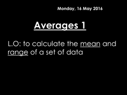 Calculating Averages and Range (with questions and answers) | Teaching ...