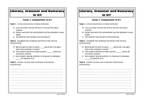 Literacy and Grammar in IT | Teaching Resources
