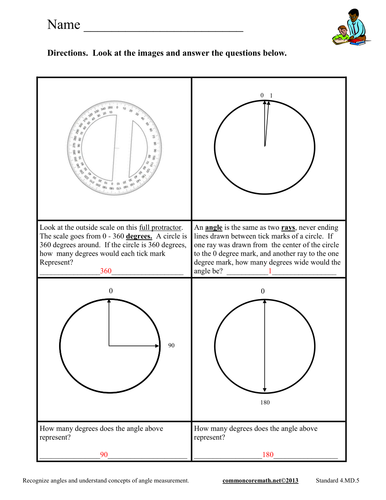 Introduction to Measuring Angles - 4.MD.5 | Teaching Resources