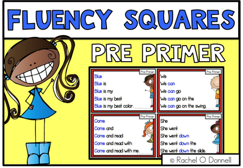 Reading Fluency Squares Pre Primer | Teaching Resources