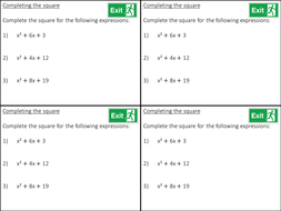 Completing the square using algebra tiles | Teaching Resources