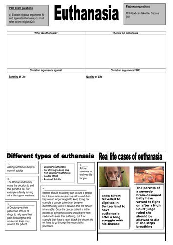 OCR AS Ethics Euthanasia | Teaching Resources
