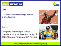 AQA GCSE PE new spec - Performance enhancing drugs | Teaching Resources