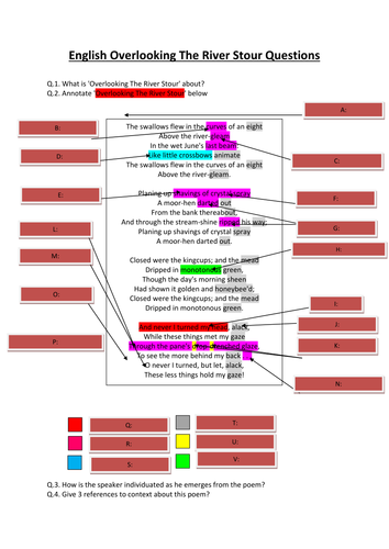 CCEA English Literature: Heaney & Hardy Poem Revision | Teaching Resources