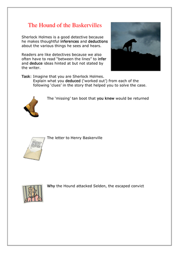The Hound of the Baskervilles PLAYSCRIPT: Writing Tasks | Teaching ...