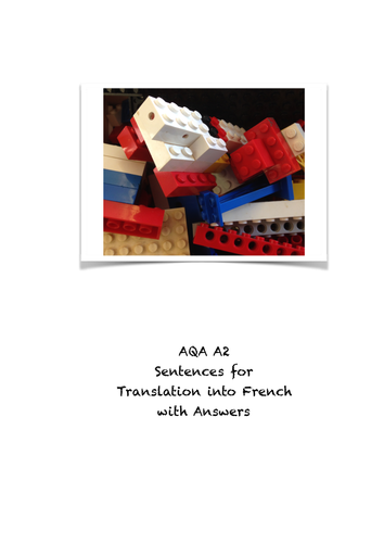 A2 French 3 Worksheets with French Sentences to Translate with Answers ...