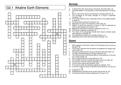 AQA GCE Chemistry Group 2 - alkaline earth metals - Resource Pack ...