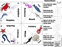 Ocean Animals Cootie Catchers | Teaching Resources