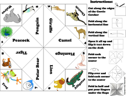 Zoo Animals Cootie Catchers | Teaching Resources