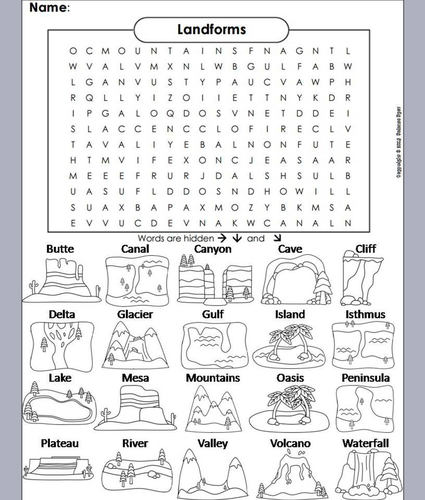 Landforms Task Cards and Activities Bundle | Teaching Resources