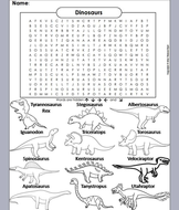 Dinosaurs Word Search | Teaching Resources