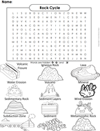 Rock Cycle Word Search/ Coloring Book | Teaching Resources