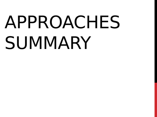 AQA Psychology - Approaches Revision / Summary | Teaching Resources AQA Psychology - Approaches Revision / Summary | Teaching Resources