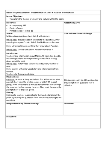 Different Cultures Poetry SOW - KS3 | Teaching Resources