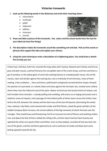 Victorian Iron Works - description and comprehension | Teaching Resources