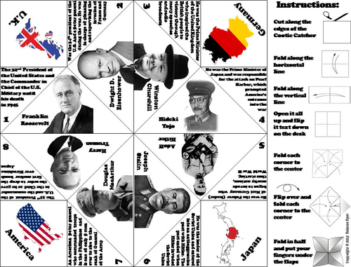 World War II Cootie Catchers | Teaching Resources