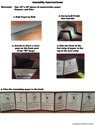 Continents Accordion Booklet | Teaching Resources