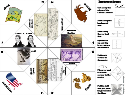 Westward Expansion Cootie Catchers | Teaching Resources