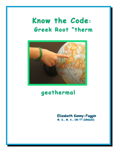 Know the Code: Greek Combining Forms | Teaching Resources