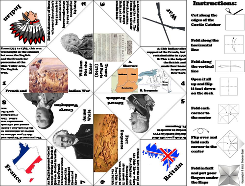 French and Indian War Cootie Catchers | Teaching Resources