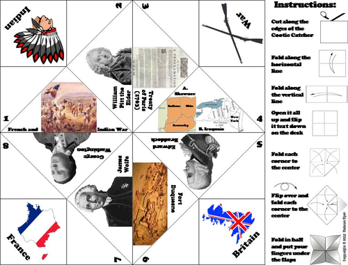 French and Indian War Cootie Catchers | Teaching Resources