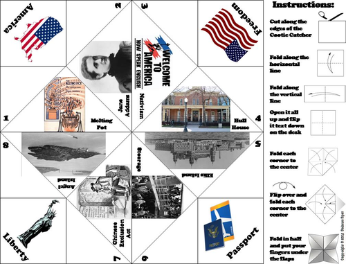 Immigration Cootie Catchers | Teaching Resources
