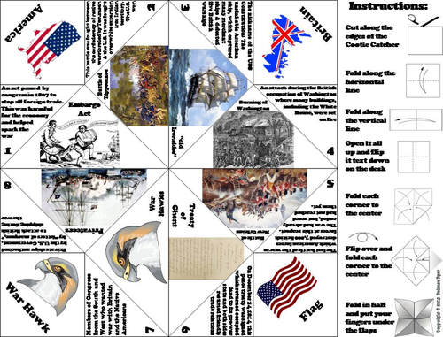 War of 1812 Cootie Catchers | Teaching Resources