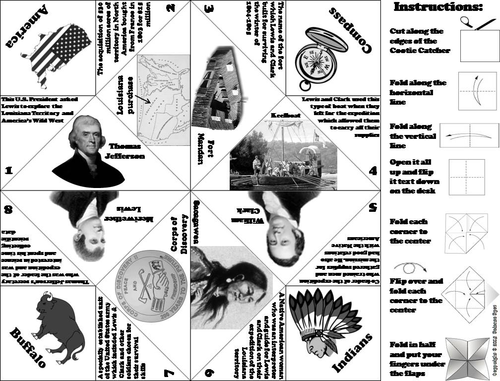 Lewis and Clark Cootie Catchers | Teaching Resources