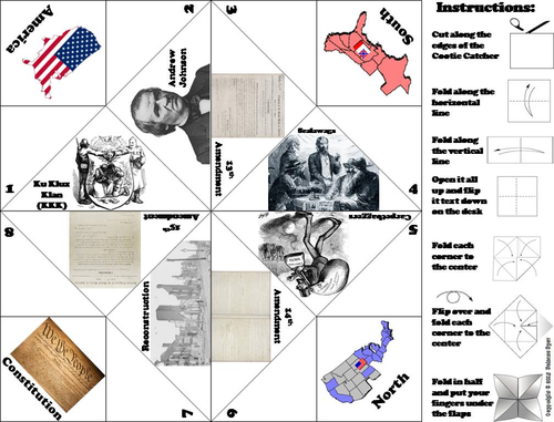 Reconstruction Cootie Catchers | Teaching Resources