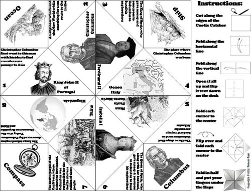 Christopher Columbus Cootie Catchers | Teaching Resources