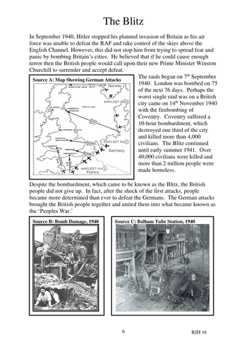 The Home Front: The Blitz by hugybear2000 - Teaching Resources - TES