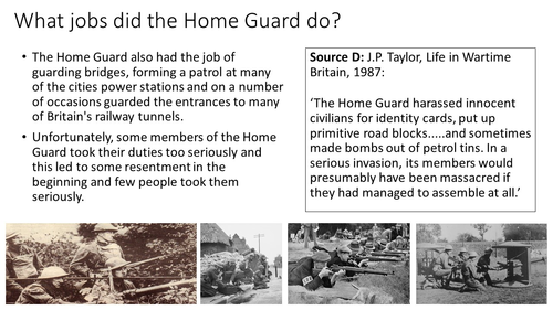 Home Front: The Home Guard - Dad's Army | Teaching Resources
