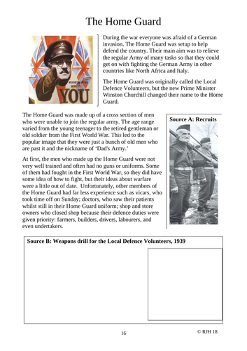 Home Front: The Home Guard - Dad's Army | Teaching Resources