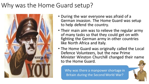 Home Front: The Home Guard - Dad's Army | Teaching Resources