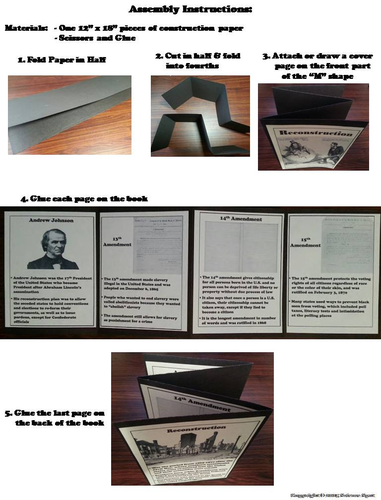 Reconstruction Accordion Booklet | Teaching Resources