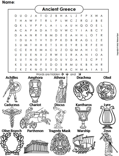 Ancient Greece Word Search | Teaching Resources
