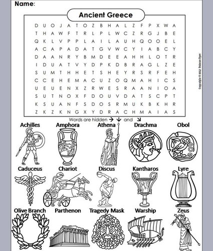 Ancient Greece Word Search | Teaching Resources