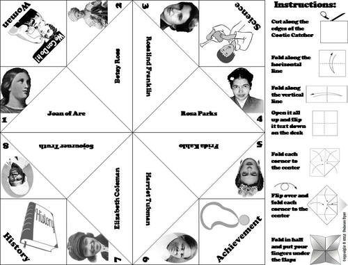 Women's History Cootie Catchers | Teaching Resources