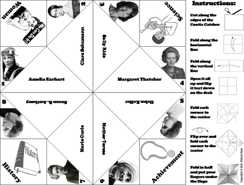 Women's History Cootie Catchers | Teaching Resources