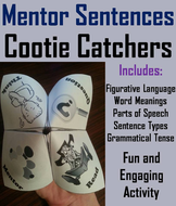 Mentor Sentences Cootie Catchers | Teaching Resources